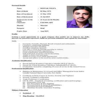 CV - Deepak Thapa | DOC