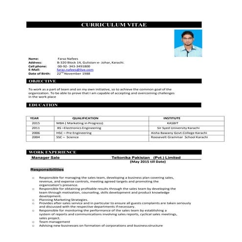 faraz cv_updated | PDF