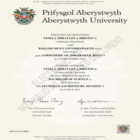 BSc Certificate | PDF