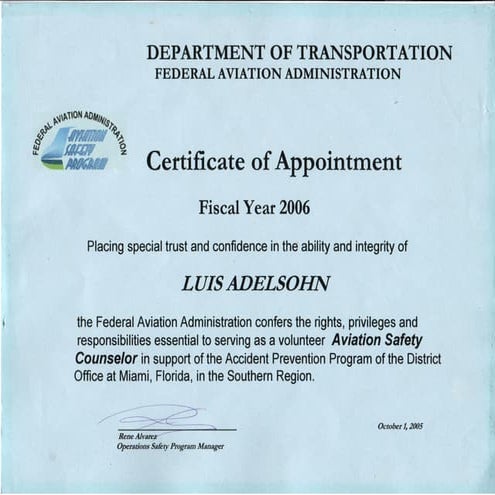 FAA Certificate | PDF