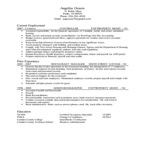 Ocasio Resume | DOCX