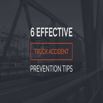6 Effective Truck Accident Prevention Tips | PPTX