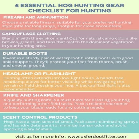 6 Essential Hog Hunting Gear Checklist for hunting.pdf