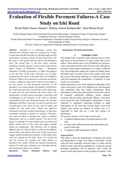 Causes of cracks and deterioration of pavement on highways in jordan ...