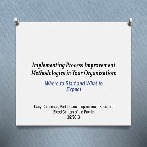 Implementing Process Improvement Methodologies in Your Organization ...