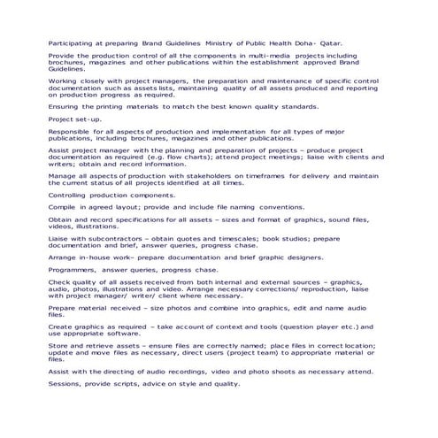 Production Manager | PPT
