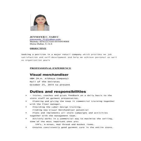 My updating cv | DOC | Sales | Business