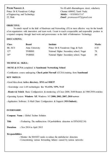 DUSTIN'S RESUME | DOC