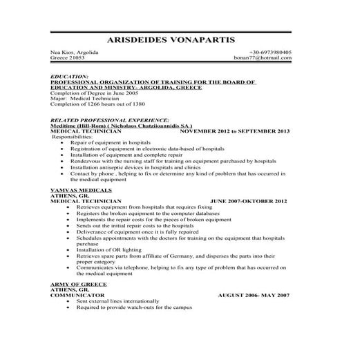 Aris- Resume | DOC