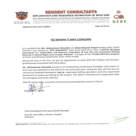 Geo Resident-Certificate | PDF