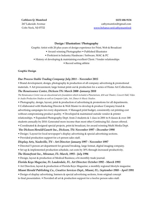 JB Resume August 2015 | DOC