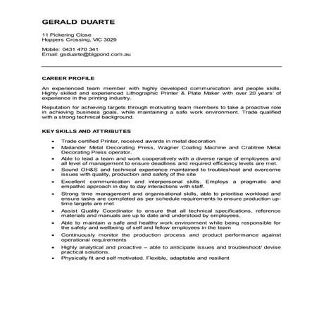 Gerald Duarte Resume 2015 | PDF