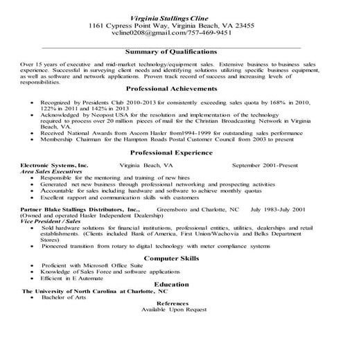 Virginia Cline presentations