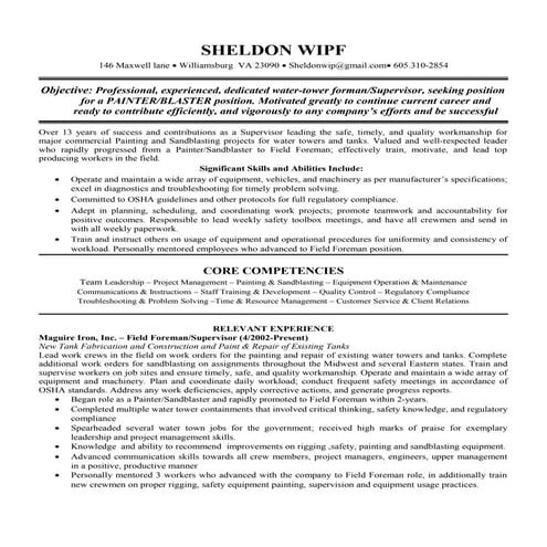 Wipf Sheldon resume 2015 | DOC