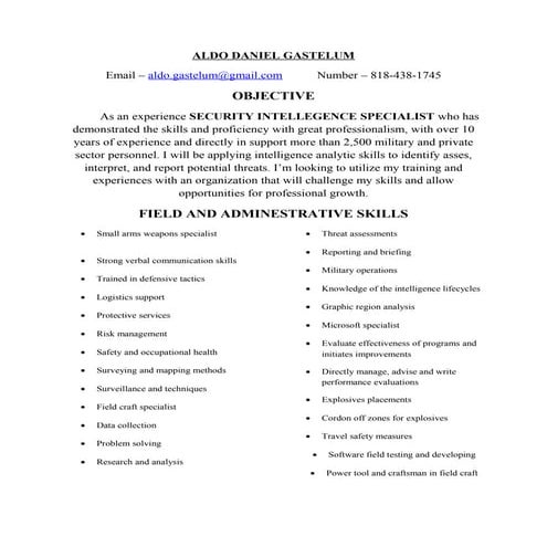 Aldo resume | DOC