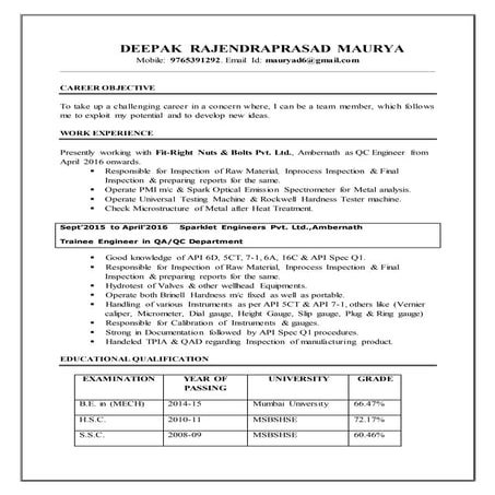 DEEPAK's RESUME | DOCX