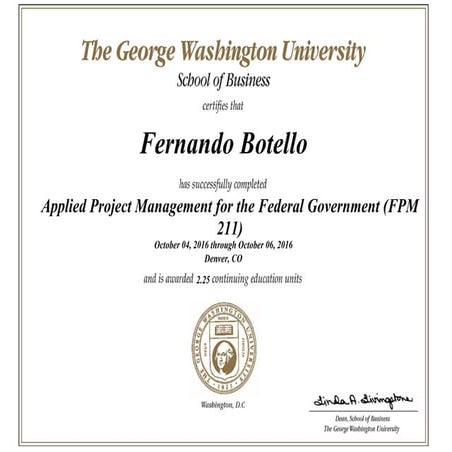 Applied Project Management for the Federal Government (FPM 211) | PPT