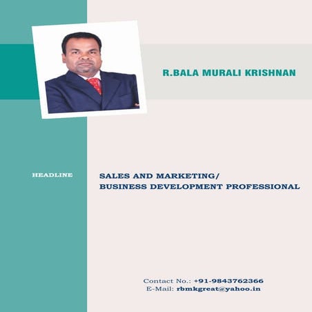 R.Bala Murali Krishnan, Profile | PDF