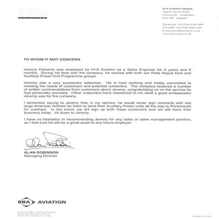 H+S Reference letter | PDF