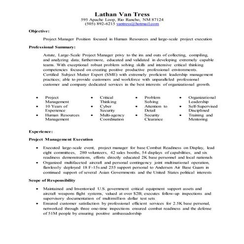 Resume Lathan Van Tress TAPS | DOCX