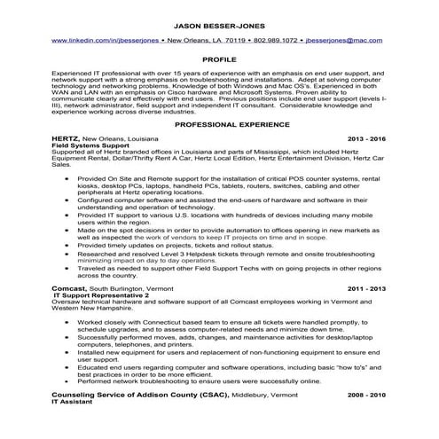 Jason Besser-Jones Resume 2016 | DOC