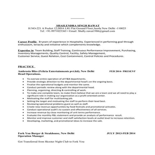 Gail's Current Resume | DOCX