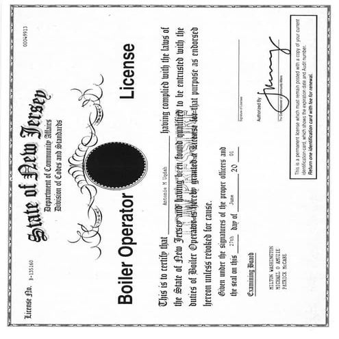 NJ STATE BOILER LIC(H) | PDF