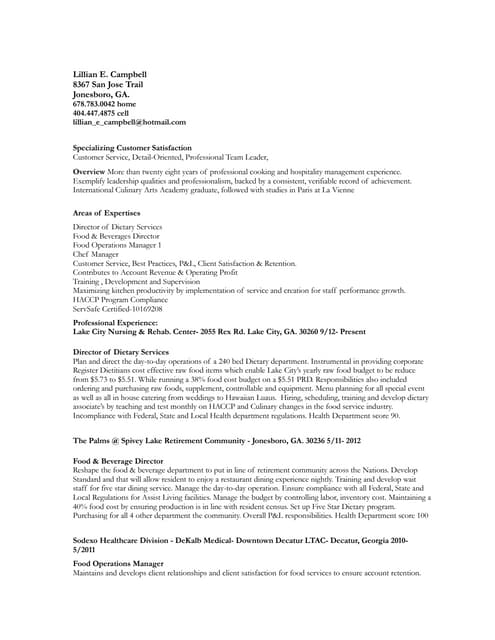 Cory resume | DOCX | Food Industry | Industries