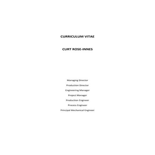 CV CE Rose-Innes PROnew | PDF