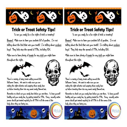 Trick or Treat Safety Tips | PPT