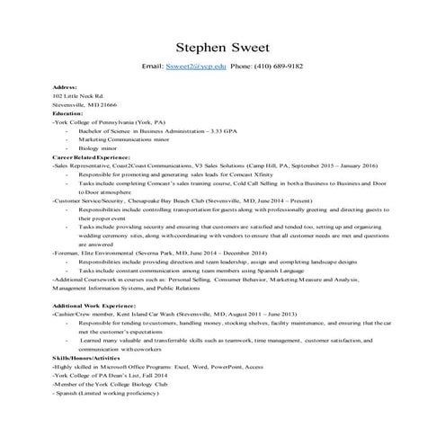 Stephen Sweet_Resume | PDF