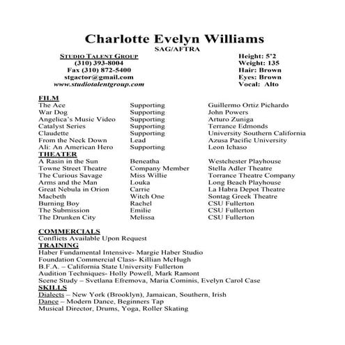 Charlotte Professional Resume | PDF