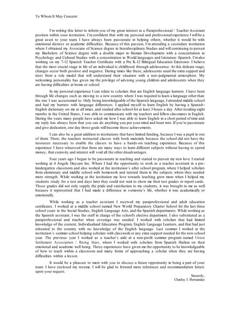 TEFL cover letter | PDF