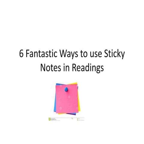 6 fantastic ways to use sticky notes in | PPTX