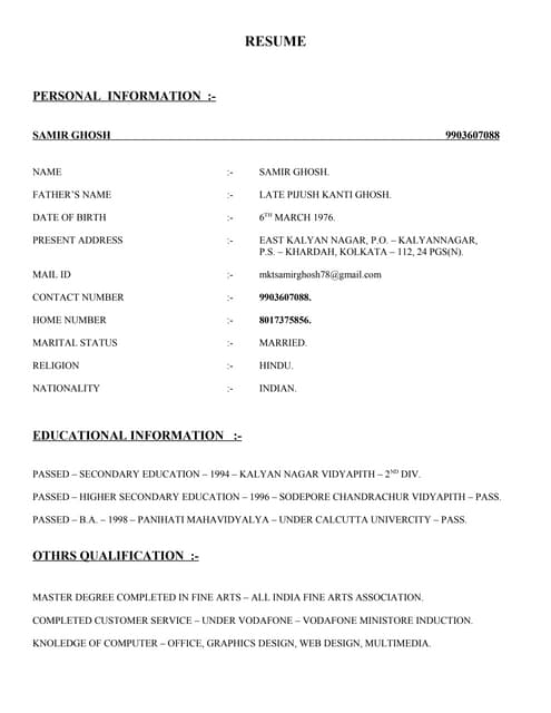 junaid CV-1 | RTF | Education