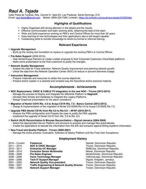 Sr. VoIP Engineer | DOCX