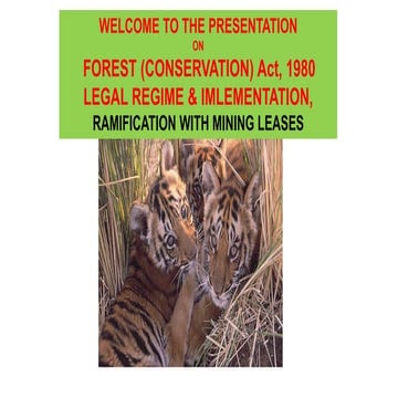 6. THE FOREST (CONSERVATION) MAPS, BIODIVERSITY INDEXING, WILDLIFE ...
