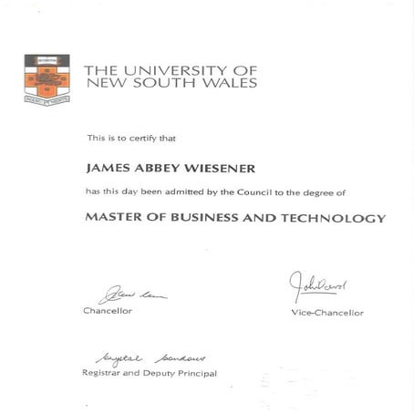 Masters of Business and Technology | PDF
