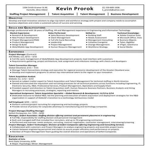 Kevin Prorok's Resume | PDF