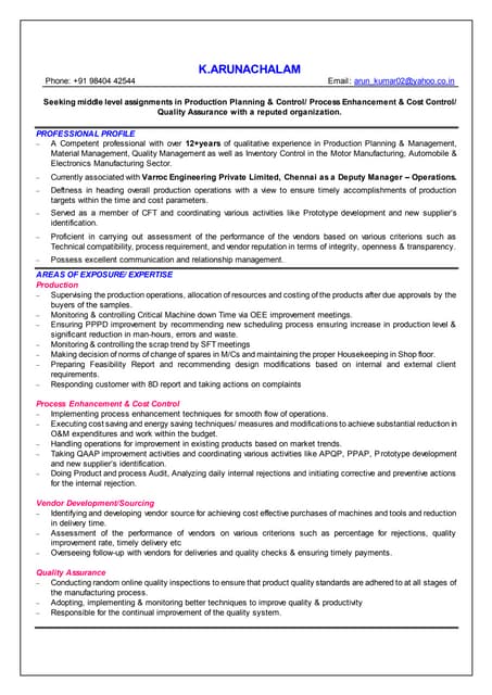 Resume for PPC | DOC | Logistics | Business