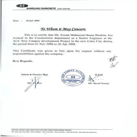 Samsung certificate | PDF