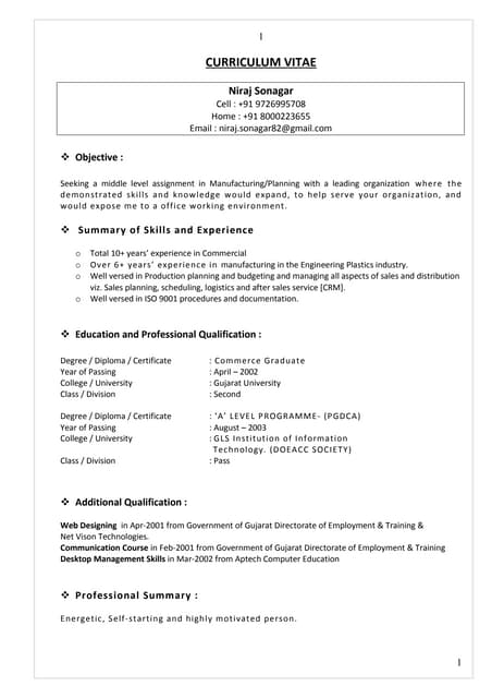 Resume New | DOC