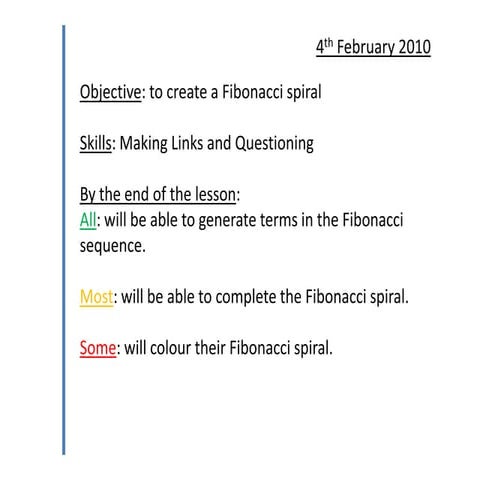 6) fibonacci spiral | PPTX