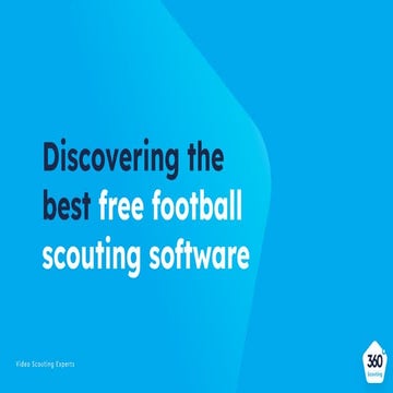 Discovering The Best Free Football Scouting Software | PDF