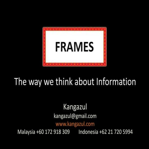 6 Frames for Thinking About Information | PPSX
