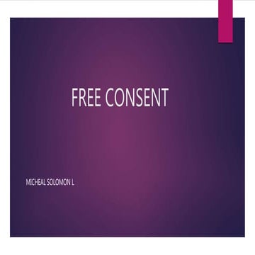 Free Consent | PPTX