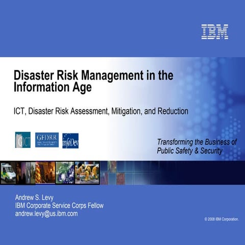 Disaster Risk Management in the Information Age | PPT