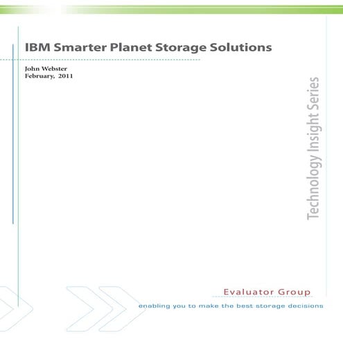 IBM Smarter Planet Storage Solution | PDF