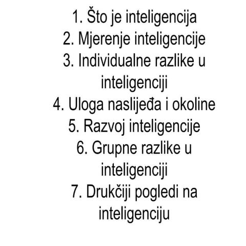 6 inteligencija | PPT