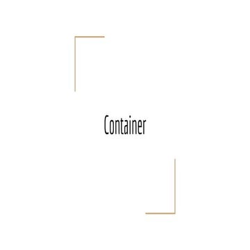 Container basics | PPTX